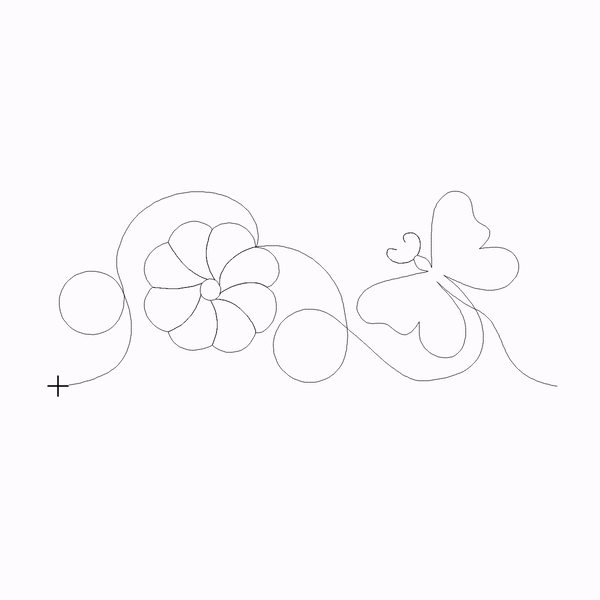 Butterfly Rose Border-The Panto Shop