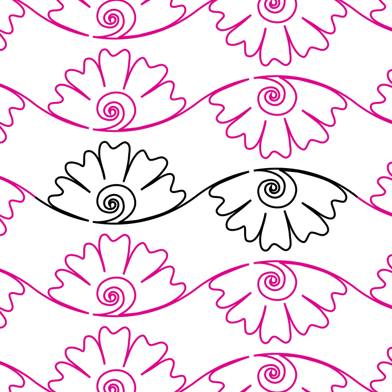 Ruffle Flower-Pantograph-The Panto Shop