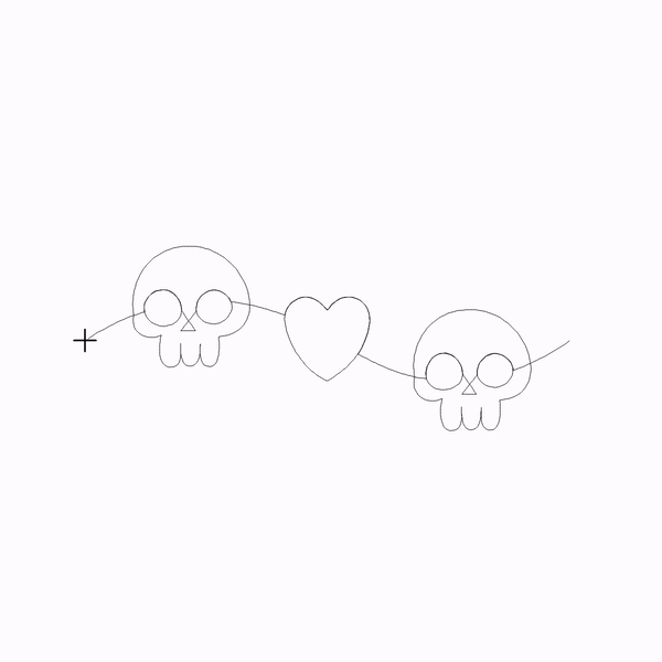 Skulls and Hearts-Pantograph-The Panto Shop