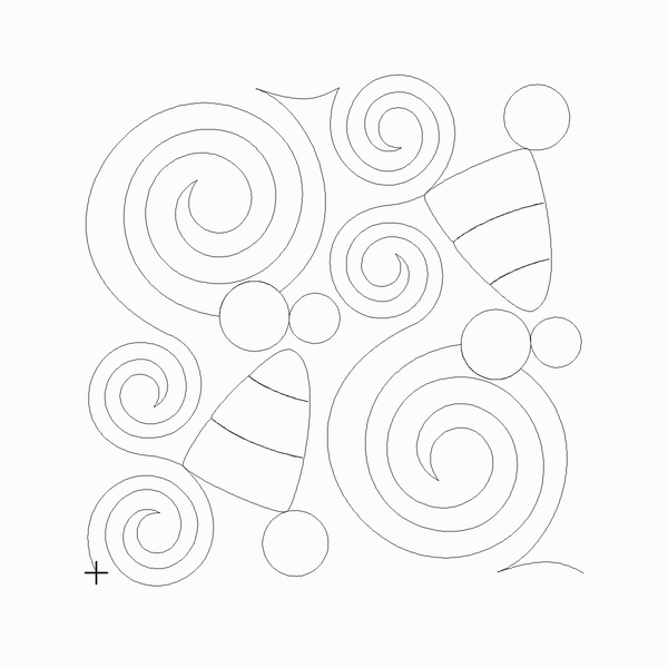 Swirly Candy Corn-Pantograph-The Panto Shop